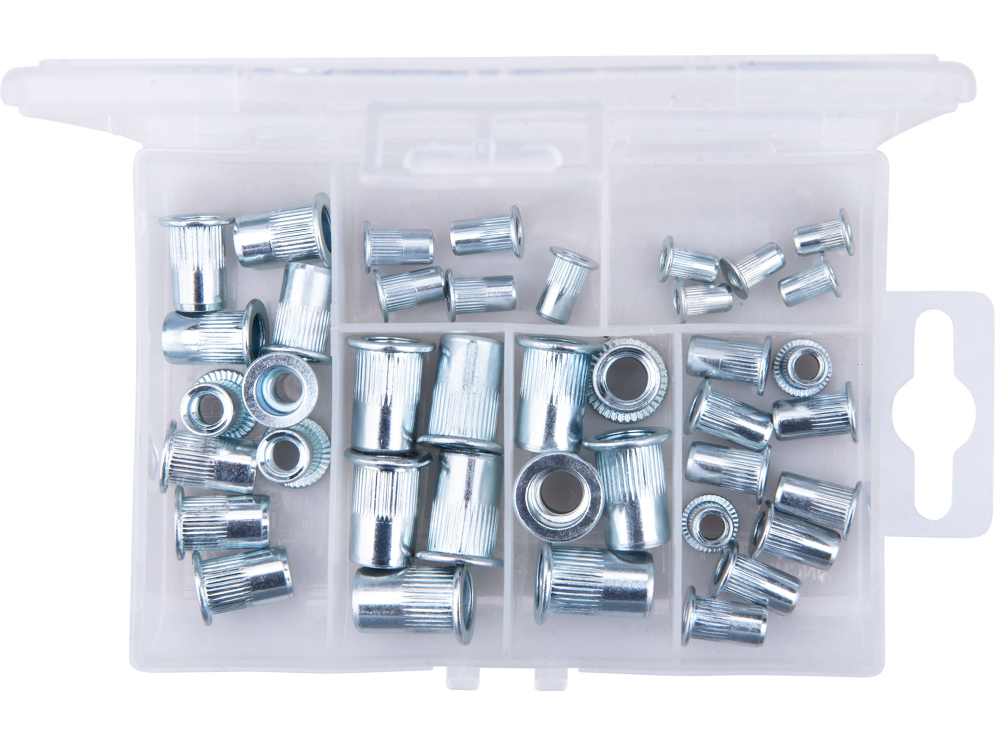 matice nýtovací ocelové, sada mix 40ks, M3-M4-M5-M6-M8